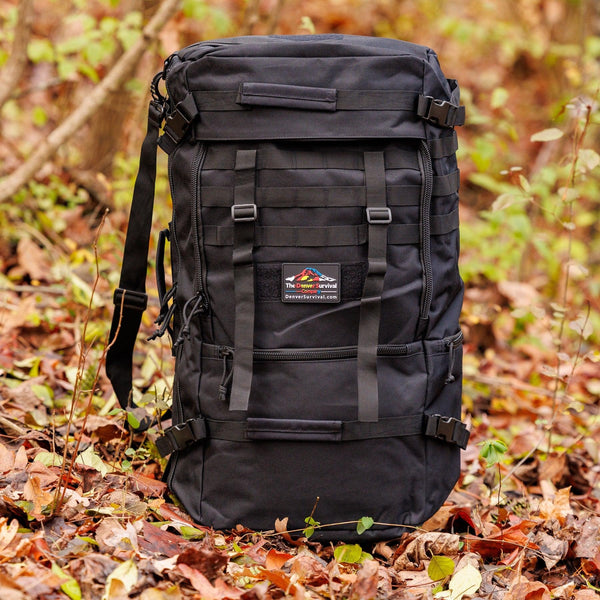 Black 60L Military Tactical MOLLE Backpack | Denver Survival