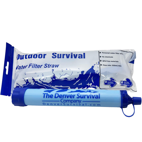 Emergency Water Filter Straw | BPA-Free | Denver Survival